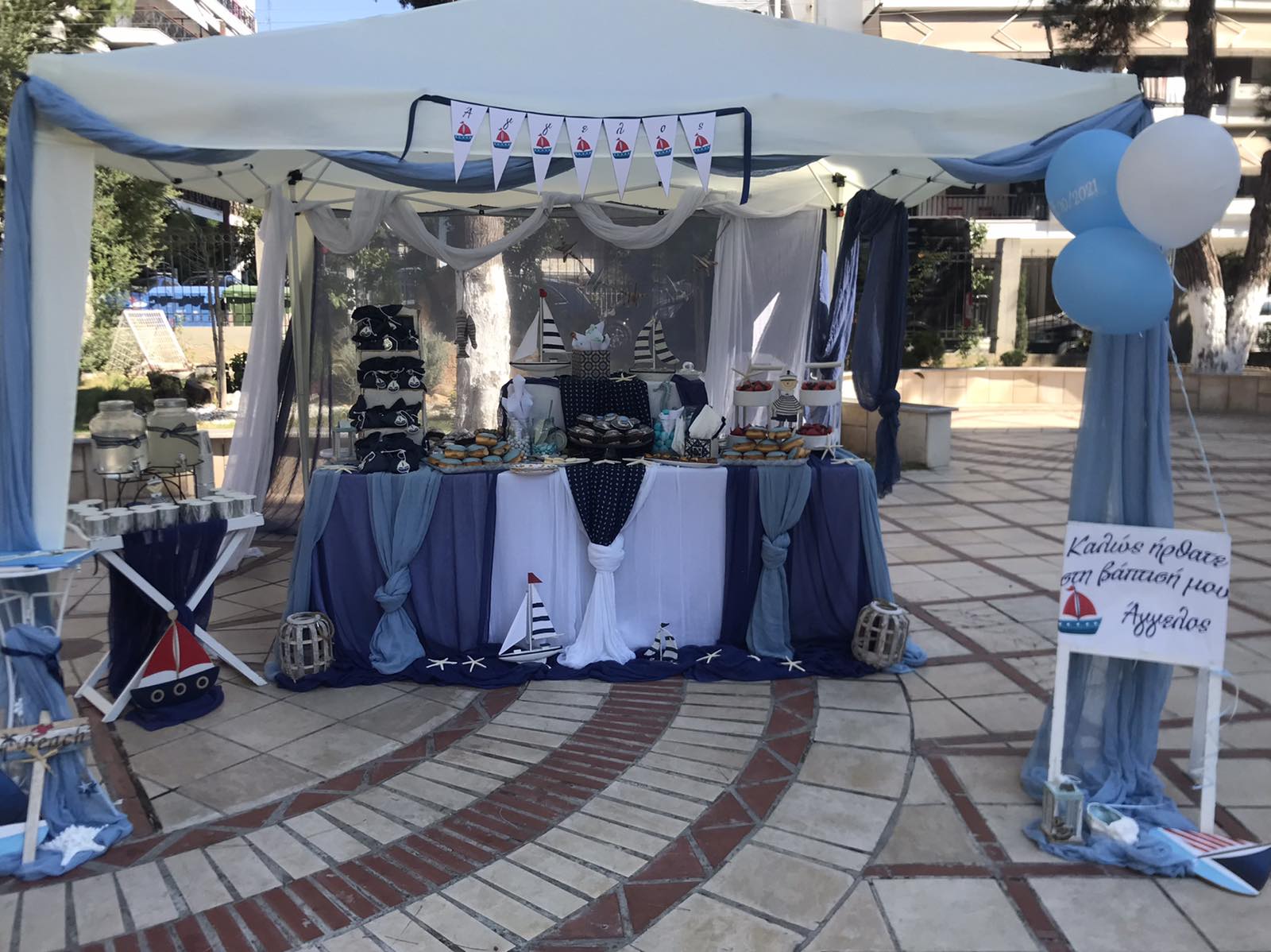 Στολισμός βάπτισης ναυτικός - Wedding Gallery